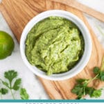 Poblano Avocado Sauce with Roasted Poblanos | The Rustic Foodie®