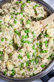 Lemon Risotto with Peas & Artichokes | The Rustic Foodie®