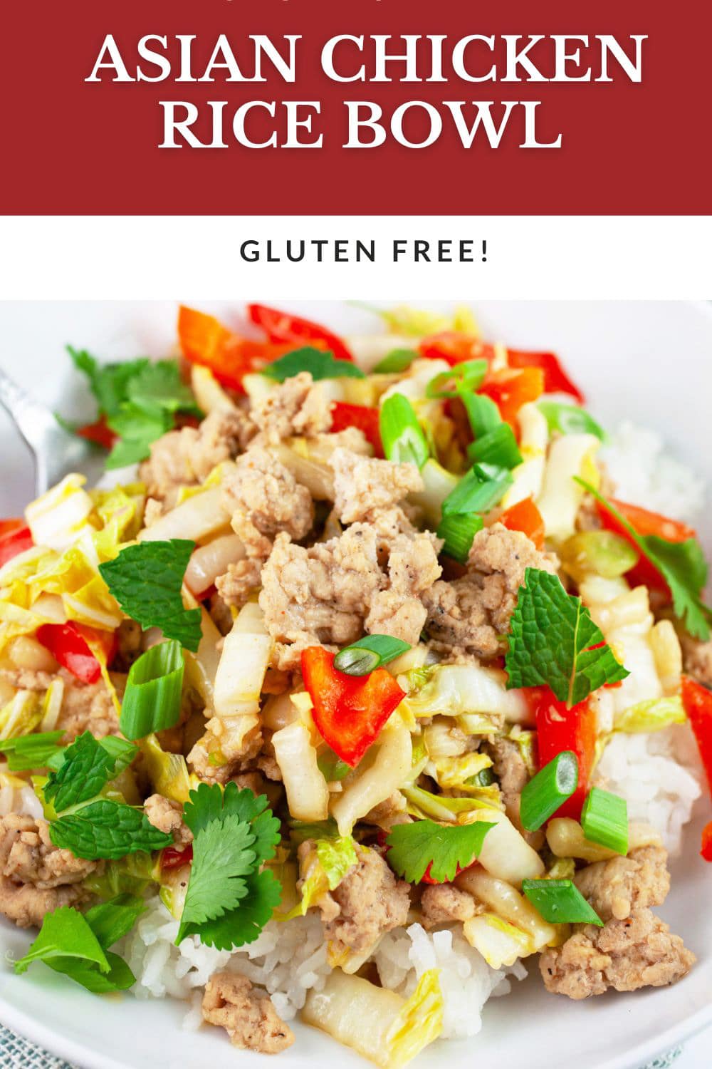 Ground Chicken Rice Bowl | The Rustic Foodie®