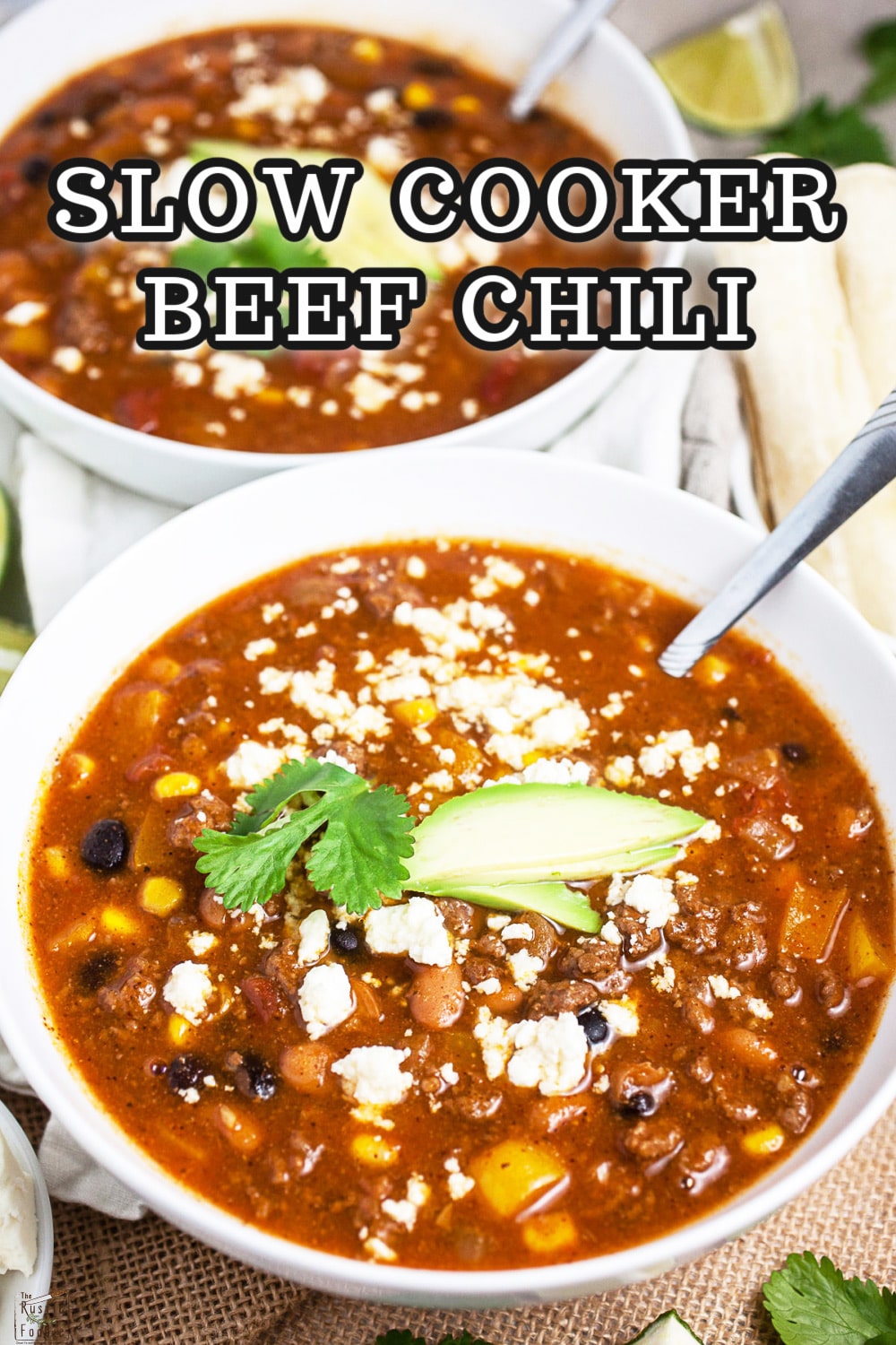 Ground Beef Chili Slow Cooker Recipe The Rustic Foodie®