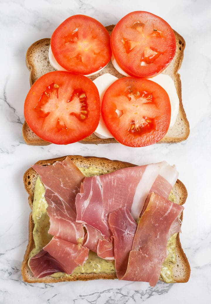 Italian Mozzarella Grilled Cheese Sandwich | The Rustic Foodie®