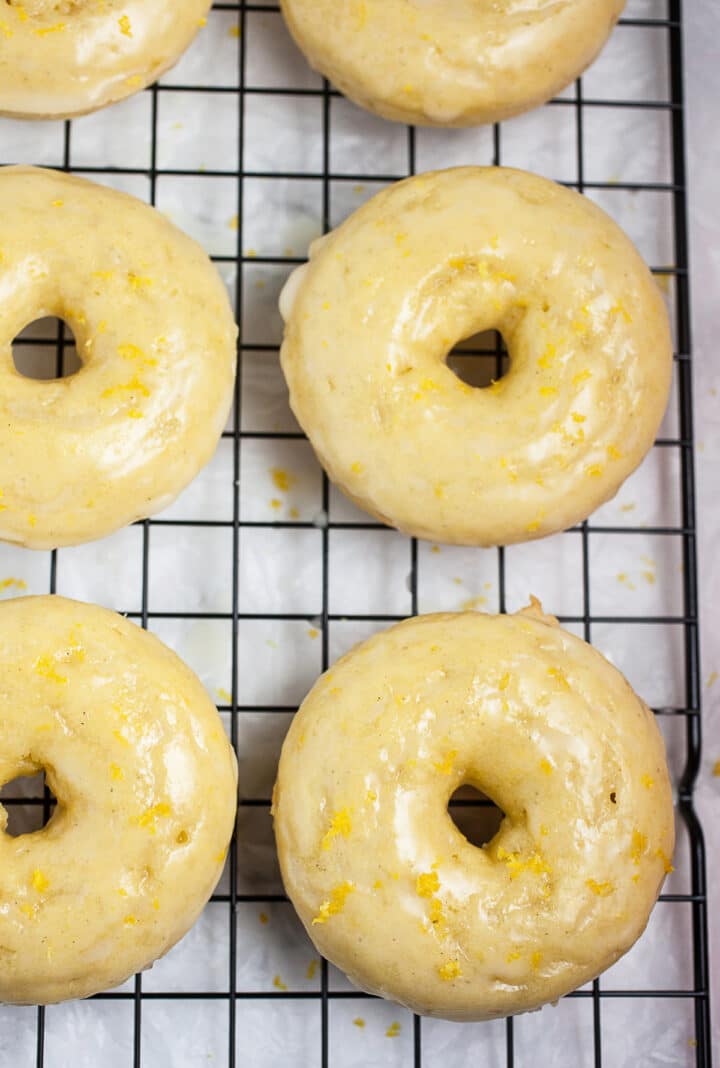 Baked Glazed Lemon Doughnuts Recipe | The Rustic Foodie®