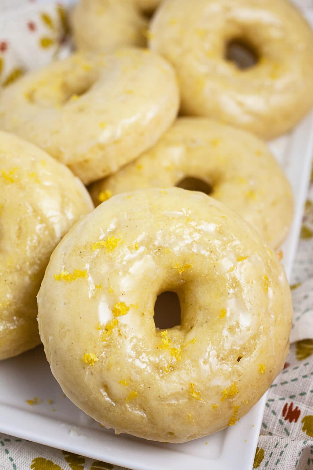 Baked Glazed Lemon Doughnuts Recipe | The Rustic Foodie®