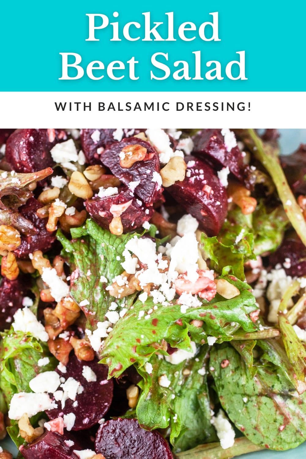 Pickled Beet Salad with Feta and Walnuts | The Rustic Foodie®