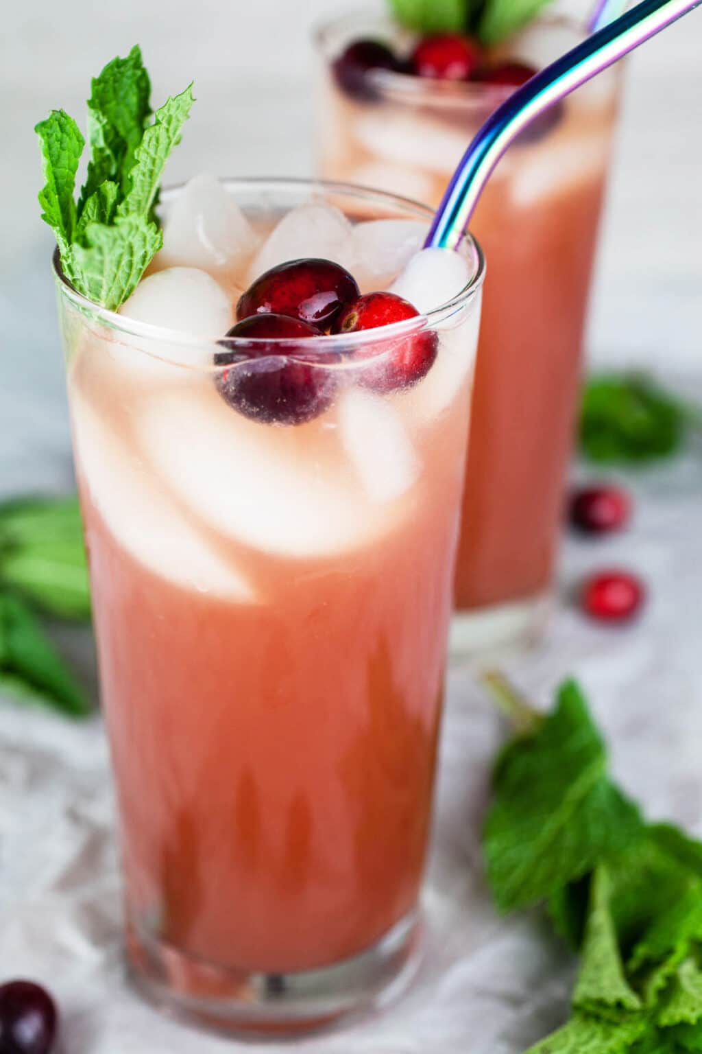 Cranberry Mocktail with Ginger Beer | The Rustic Foodie®