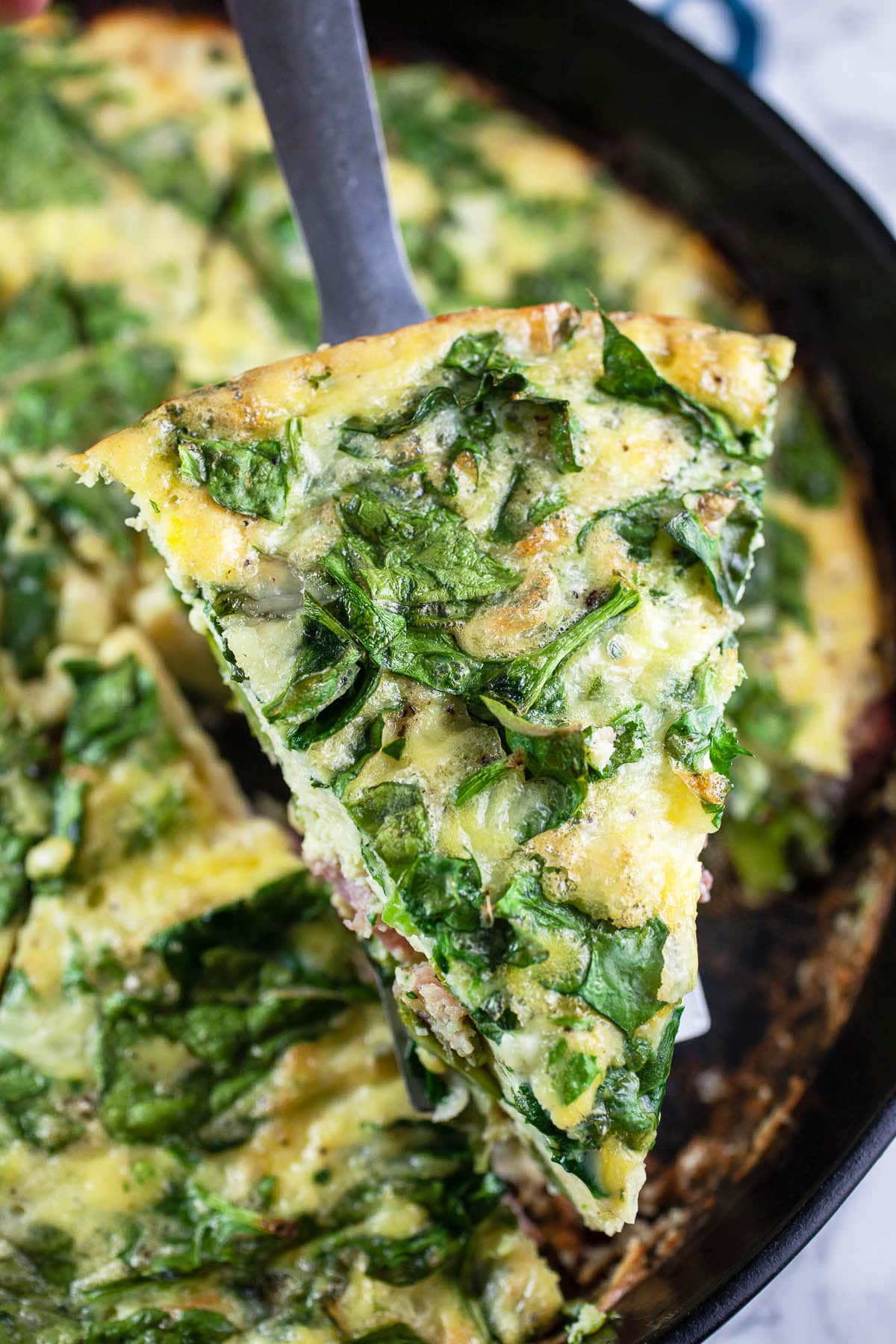 Ham and Cheese Frittata with Asparagus | The Rustic Foodie®