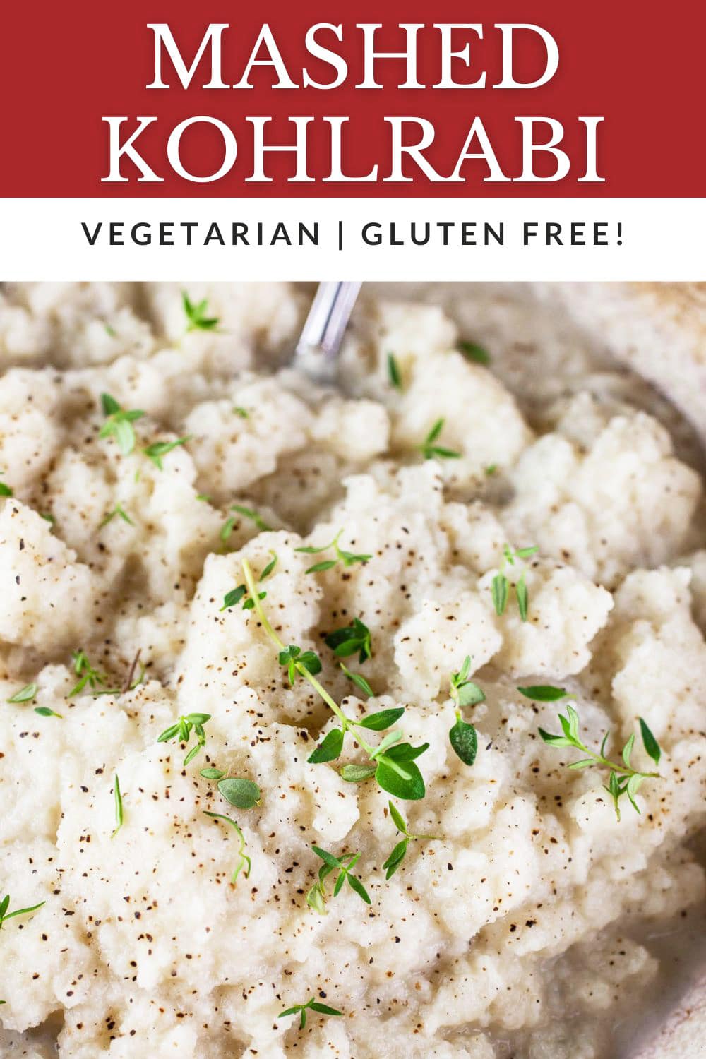 Mashed Kohlrabi with Roasted Garlic | The Rustic Foodie®