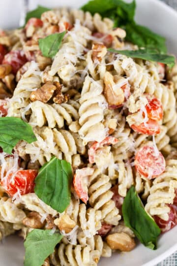 Summer Pesto Pasta Salad (Gluten Free) | The Rustic Foodie®