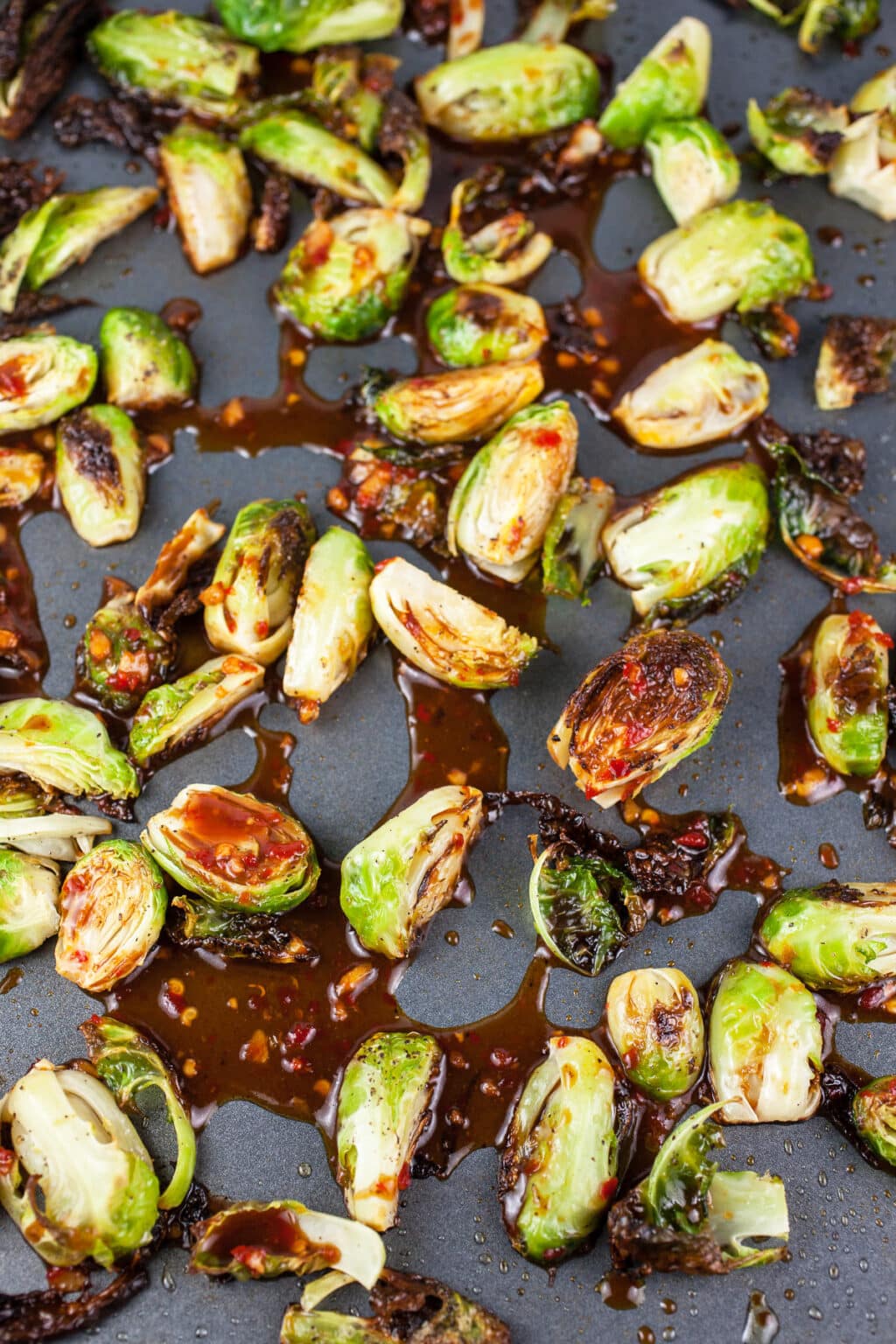 Sweet and Spicy Brussels Sprouts | The Rustic Foodie®