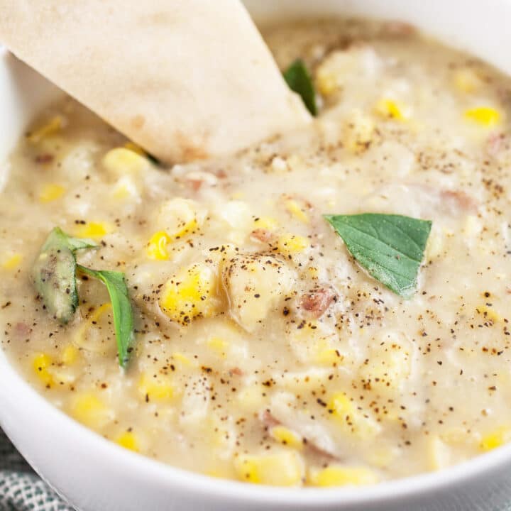 Vegan Potato Corn Chowder | The Rustic Foodie®