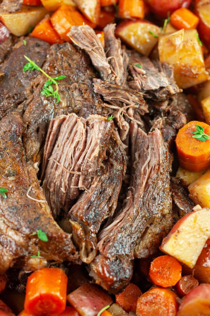 Red Wine Pot Roast (Dutch Oven) | The Rustic Foodie®